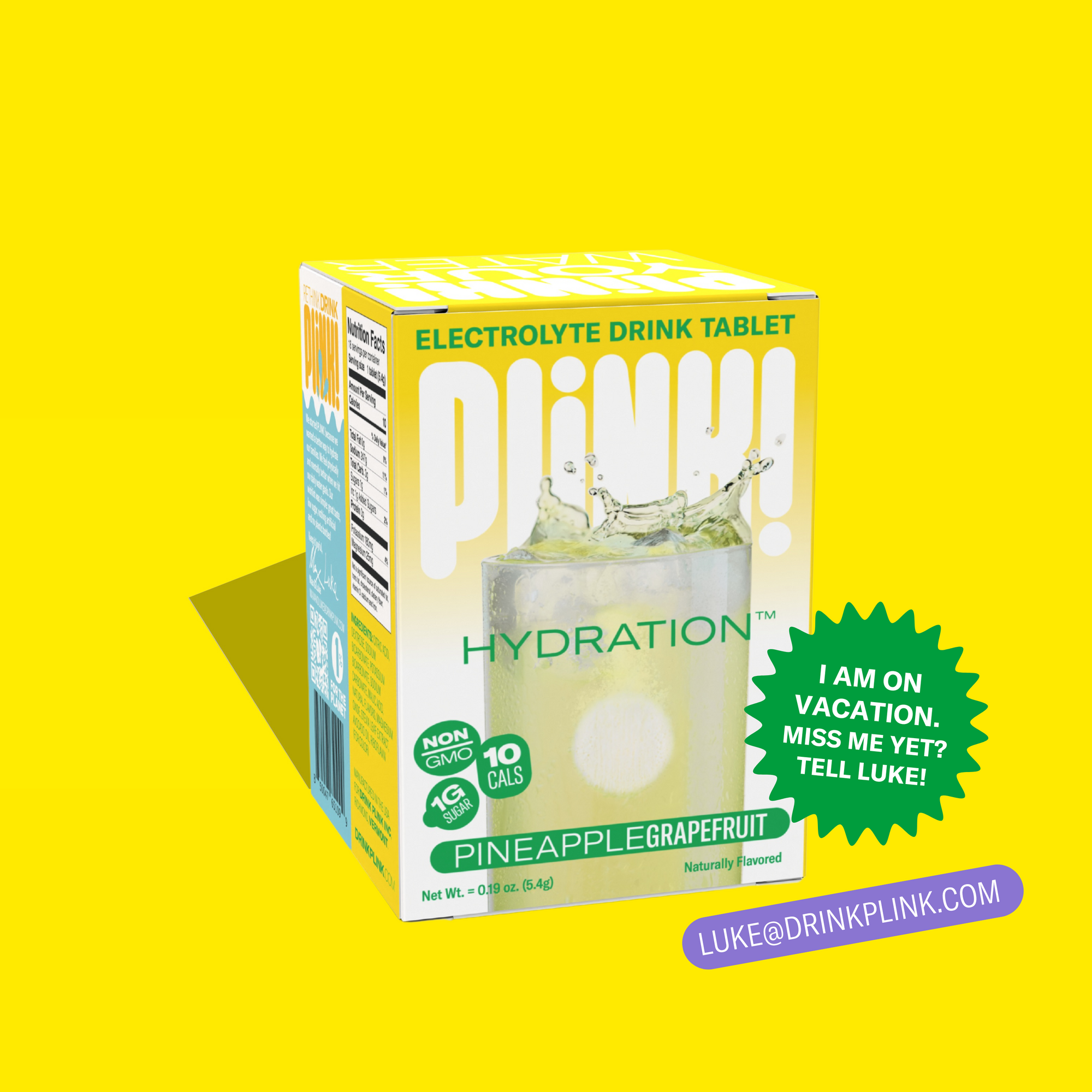 Plink! Pineapple Grapefruit - Electrolyte Drink Tablet - Hydration